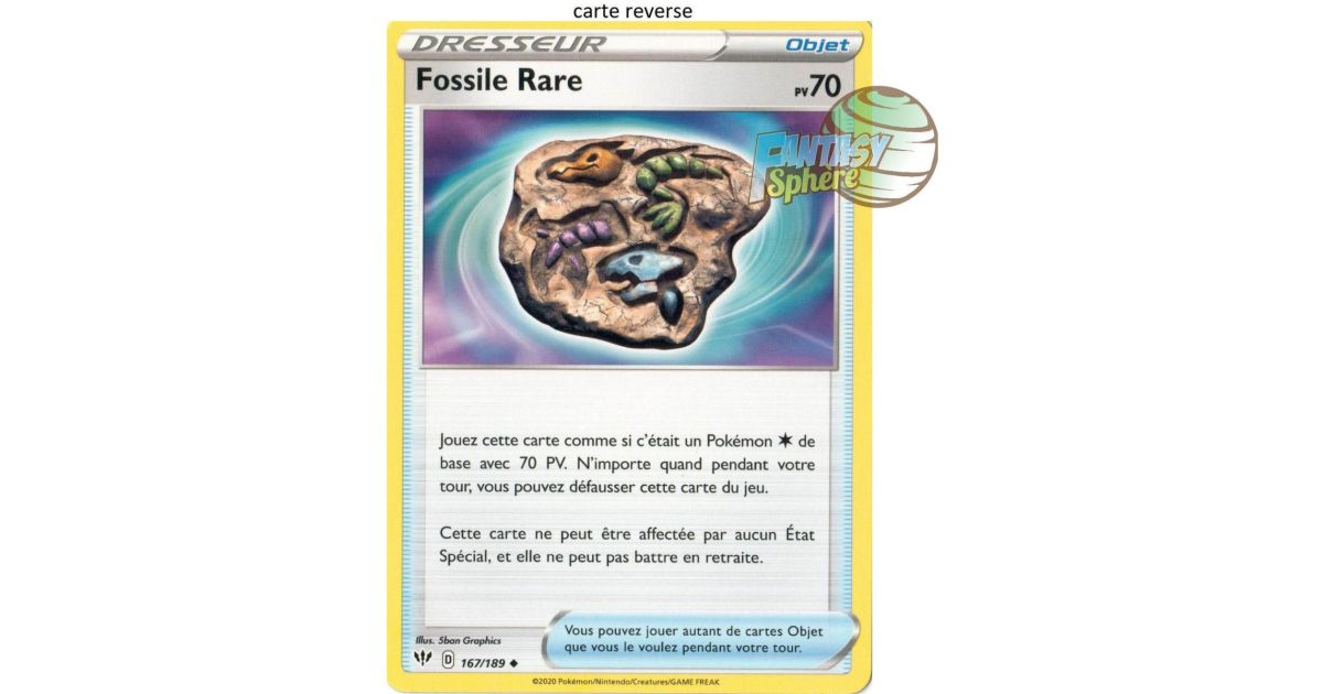 Rare Fossil - Reverse 167/189 - EB03 Darkness Ablaze - Fantasy Sphere