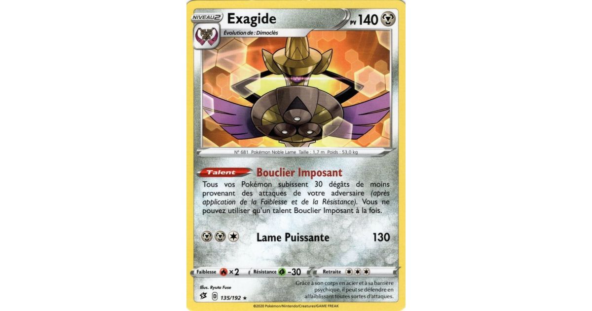 Pokémon - Exagide - Rare 135/192 EB02 Clash of the Rebels - Fantasy Sphere