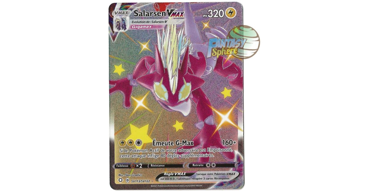 Sarlarsen Vmax - Full Art Ultra Rare SV113/SV122 - Sword and Shield ...