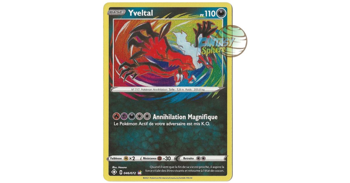 Yveltal - Amazing Rare 46/72 - Sword and Shield Radiant Destiny ...
