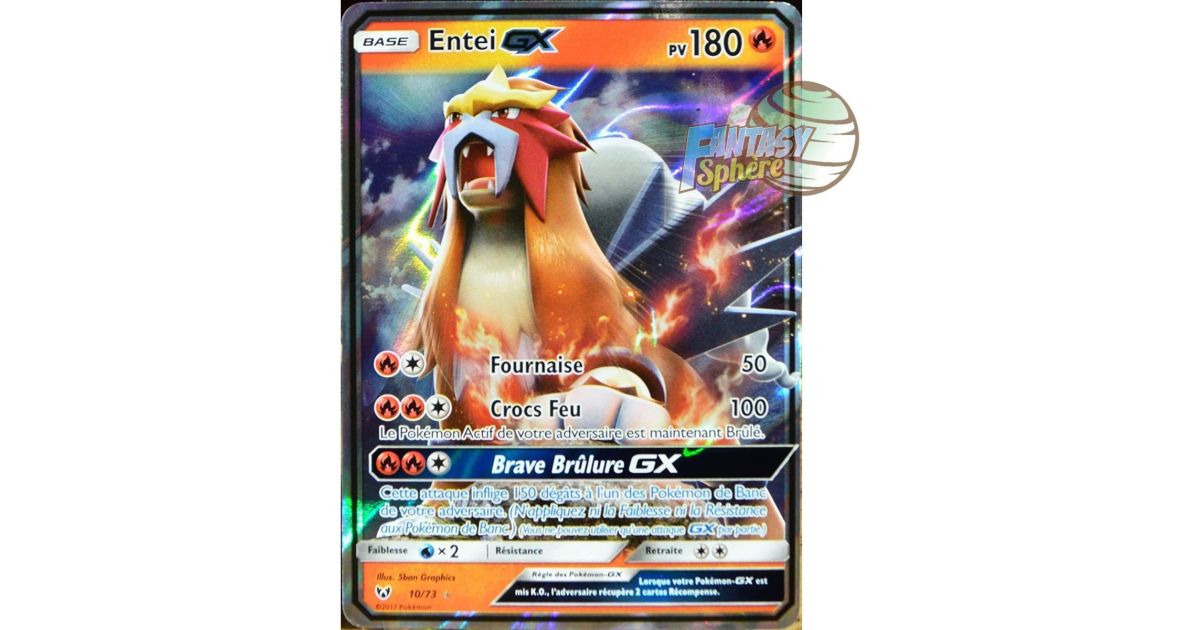 Pokémon - Entei GX - Ultra Rare 10/73 - Sun and Moon 3.5 Shining ...