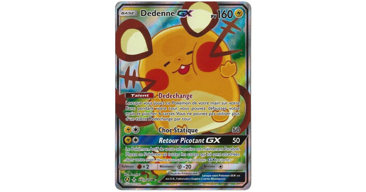 Dedenne GX - Full Art Ultra Rare - 195a/214 - Fantasy Sphere
