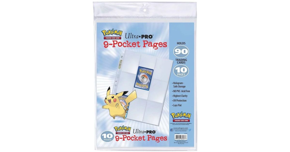 Ultra Pro - Binder Pages - Pokémon - 10 Binder Pages - 9 Boxes (10 ...