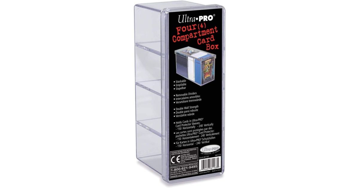 Ultra Pro - Box with 4 Compartments - Transparent - Fantasy Sphere