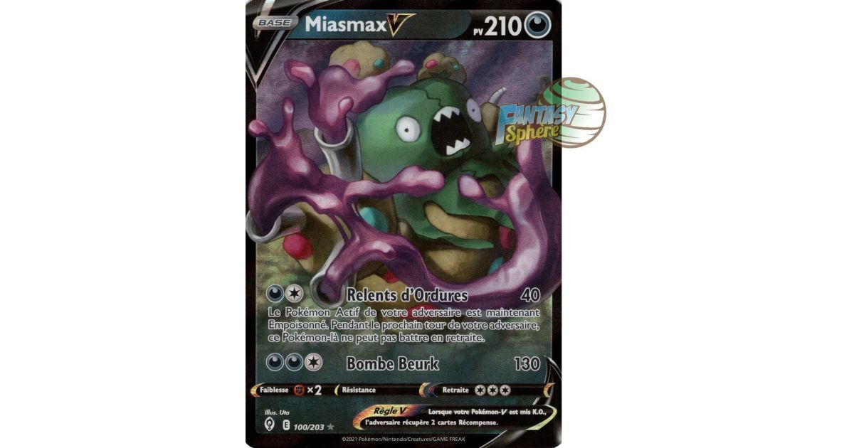 Miasmax V - Ultra Rare 100/203 - Celeste Evolution Sword and Shield - Fantasy Sphere
