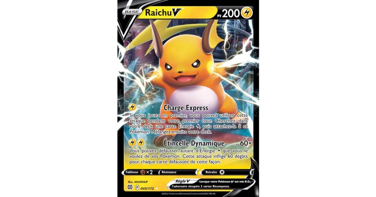 Raichu V - Ultra Rare 045/172 - EB09 Sword and Shield Sparkling Stars ...
