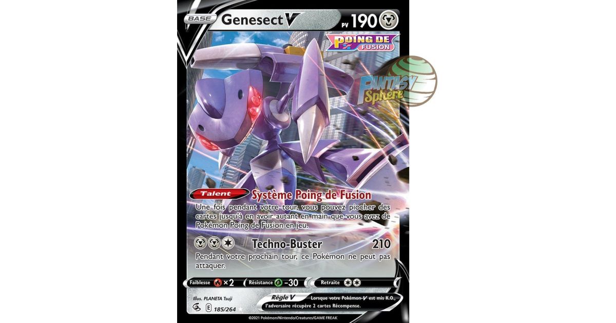 Genesect V - Ultra Rare 185/264 - Fusion Fist Sword and Shield ...