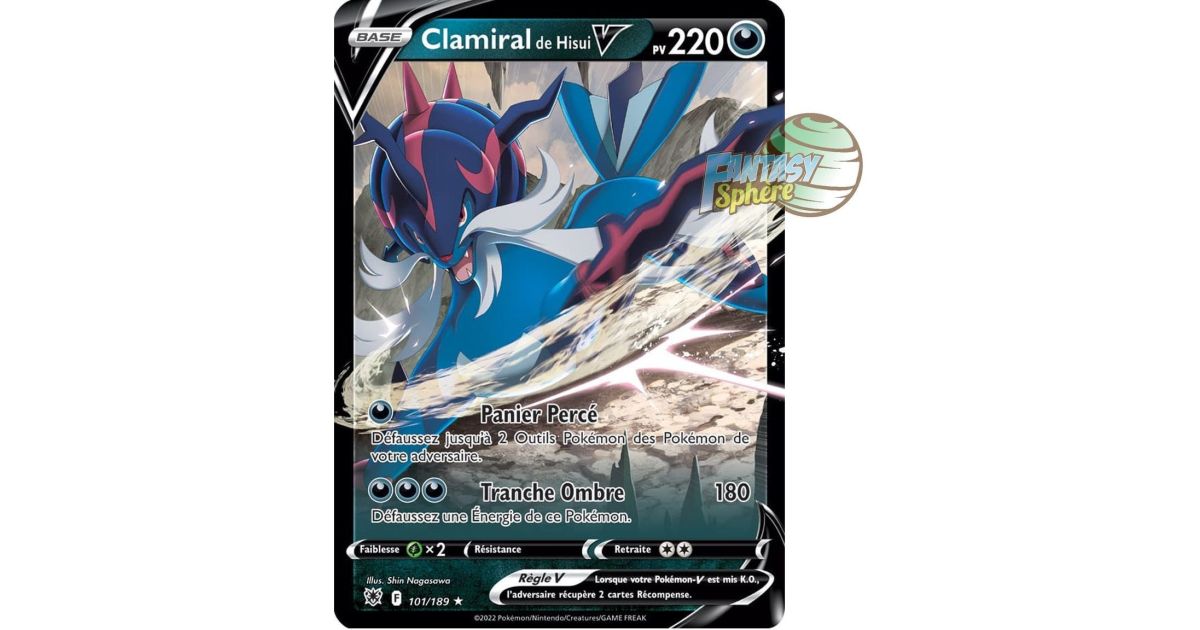 Clamiral of Hisui V - Ultra Rare 101/189 - Sword and Shield Radiant ...