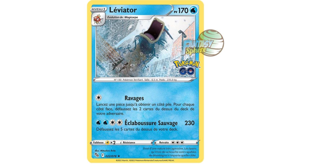 Gyarados - Holo Rare 22/78 - Pokemon GO Sword and Shield - Fantasy Sphere