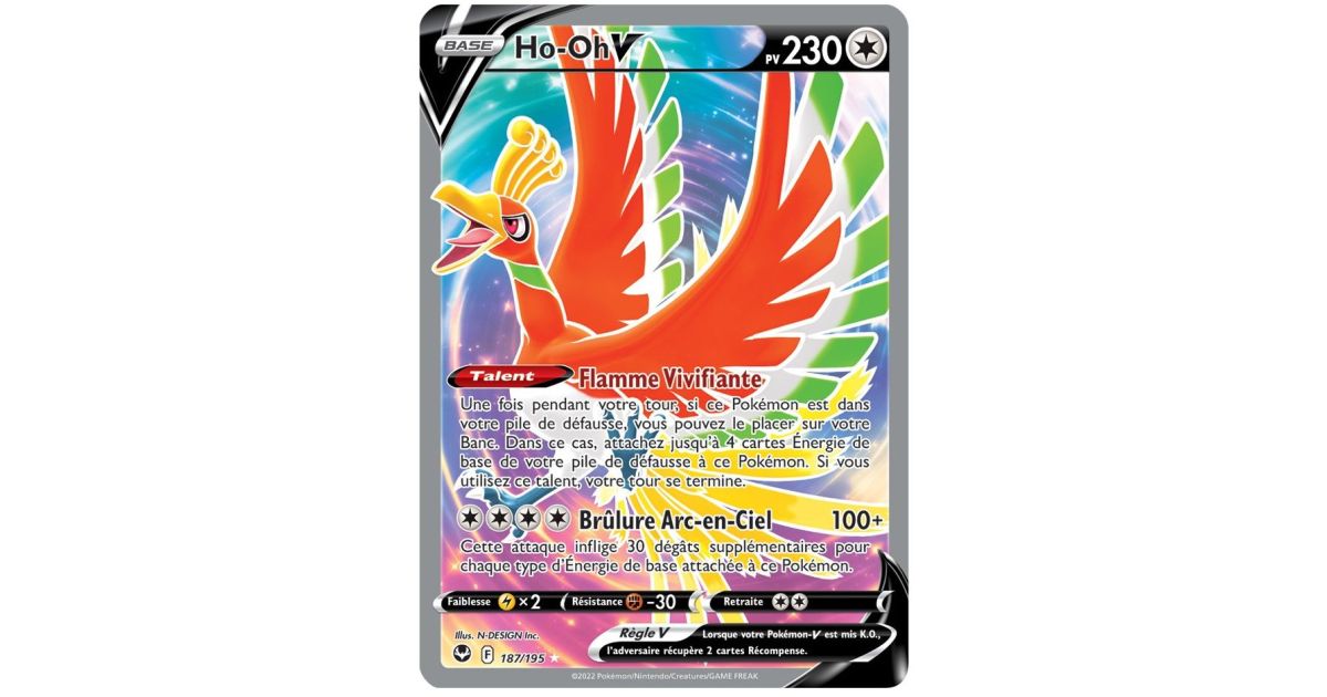 Ho-Oh V - Full Art Ultra Rare 187/195 - Sword and Shield 12 Silver ...