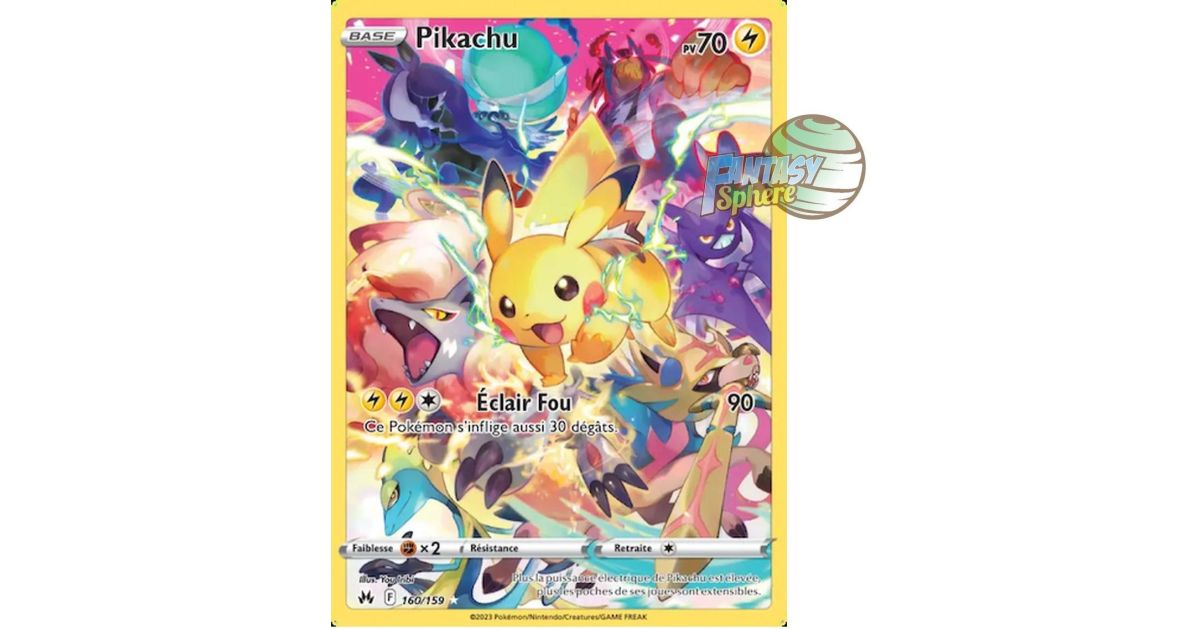 Pikachu - Secret Rare 160/159 - Sword and Shield 12.5 Zenith Supreme ...