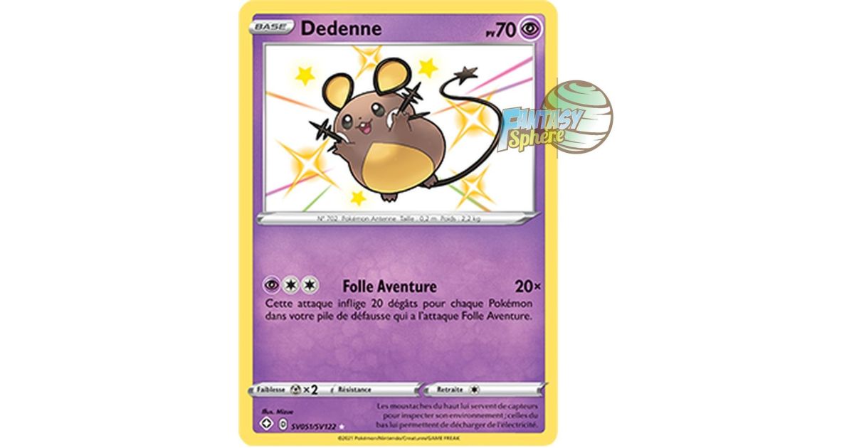 Dedenne - Shiny SV051/SV122 - Sword and Shield 4.5 Radiant Destiny ...