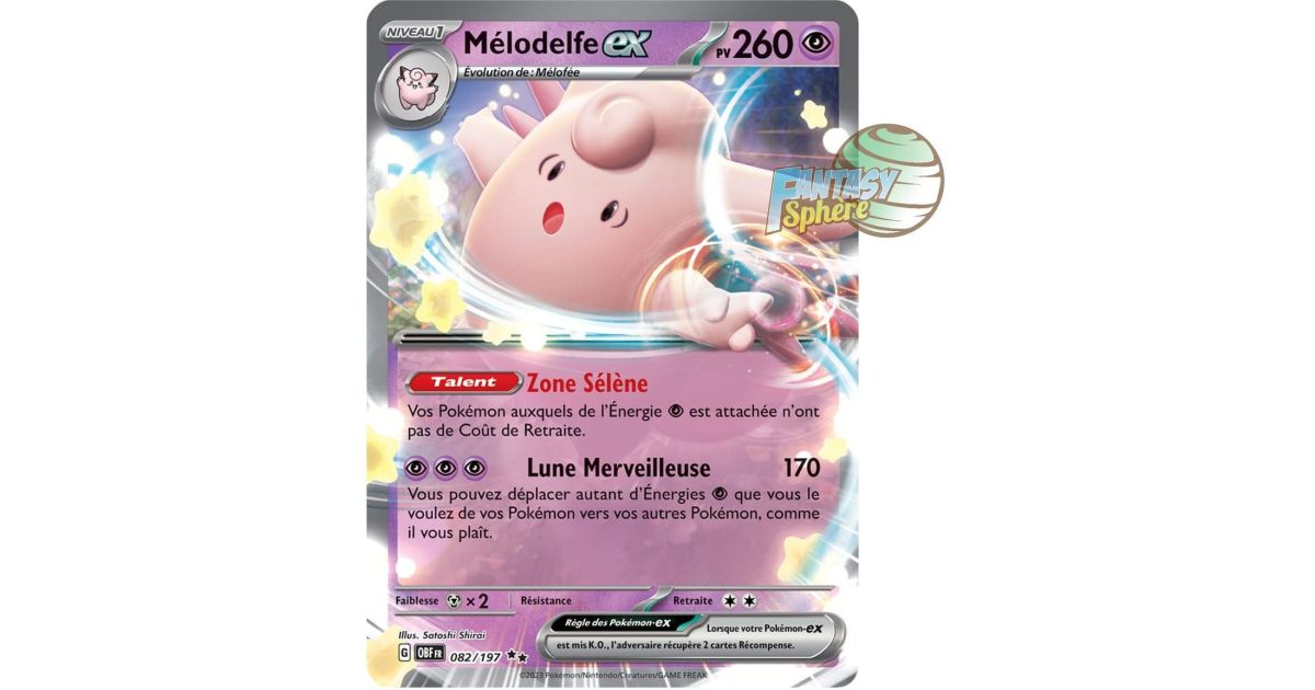 Clefable EX - Double Rare 82/197 - Scarlet and Violet Obsidian Flames ...
