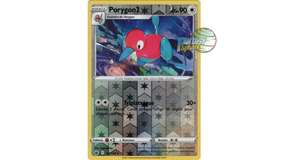 Porygon2 - Reverse 117/198 - Sword and Shield 6 Reign of Ice - Fantasy Sphere