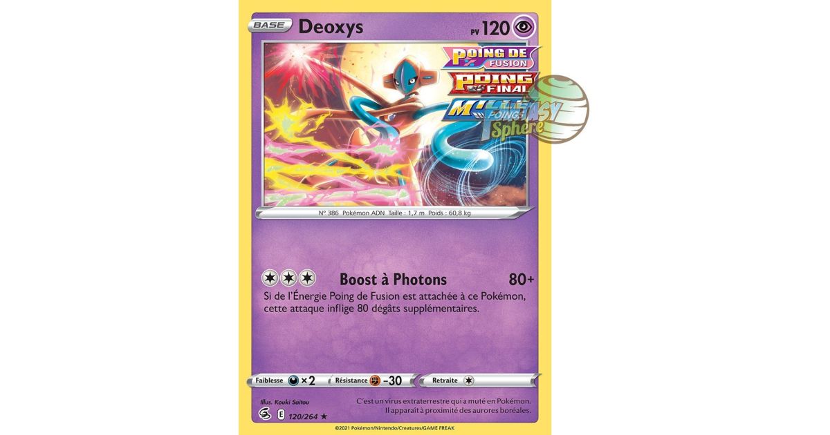 Deoxys - Holo Rare 120/264 - Sword and Shield 8 Fusion Fist - Fantasy ...