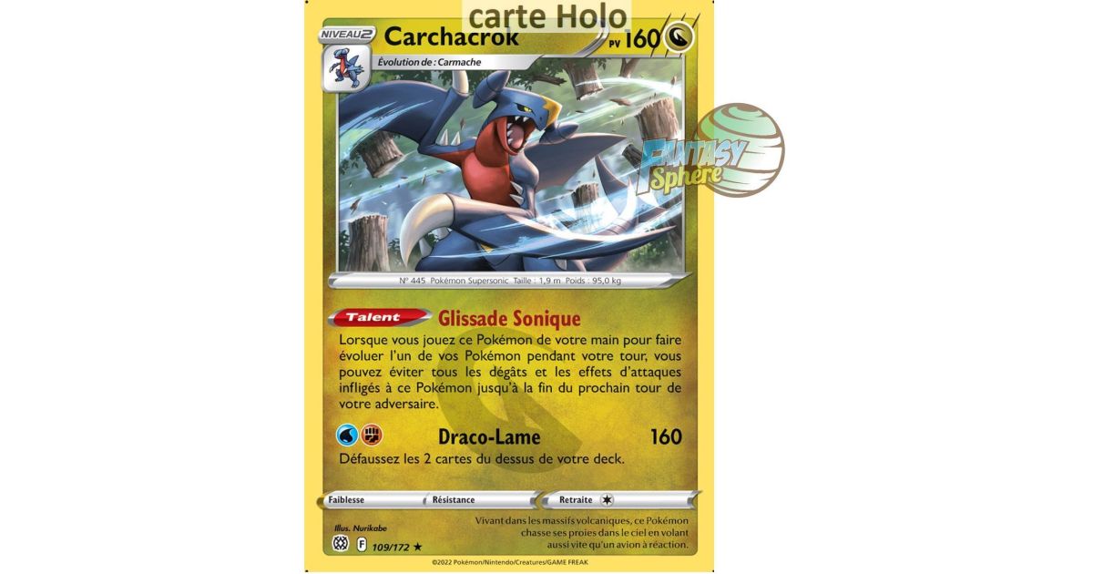 Garchomp - Holo Rare 109/172 - Sword and Shield 9 Sparkling Stars ...