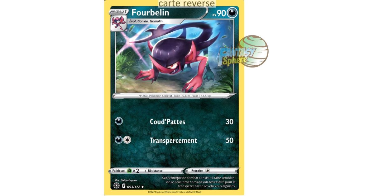 Fourbelin - Reverse 93/172 - Sword and Shield 9 Sparkling Stars ...