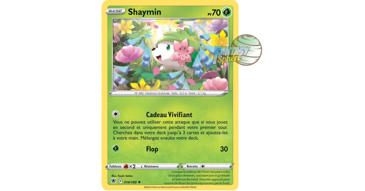 Shaymin - Rare 14/189 - Sword and Shield 10 Radiant Stars - Fantasy Sphere