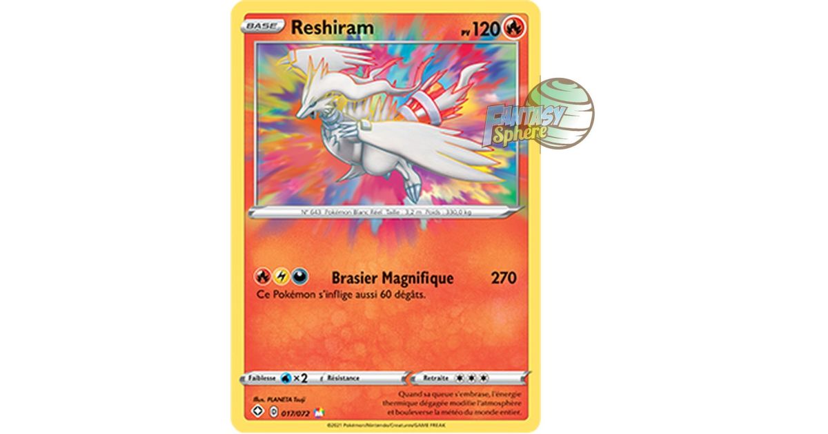 Reshiram - Amazing Rare 17/72 - Sword and Shield 4.5 Radiant Destiny ...