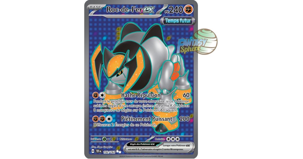 Roc-de-Fer EX - Ultra Rare 192/162 - Scarlet and Violet Temporal Forces ...