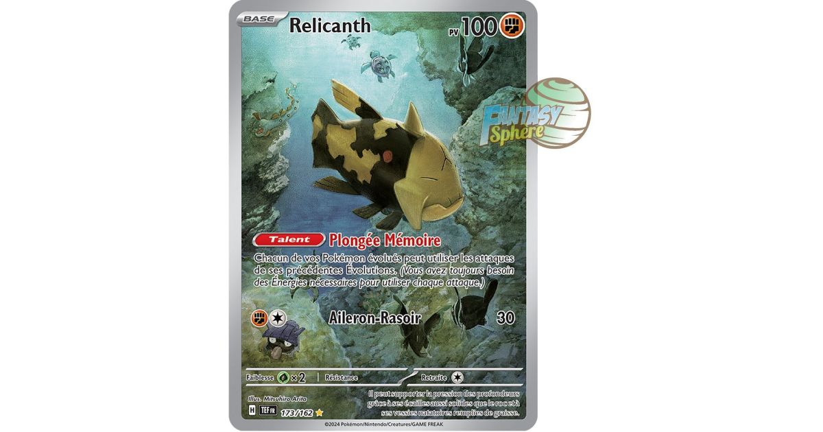 Relicanth - Rare Illustration 173/162 - Scarlet and Violet Temporal ...