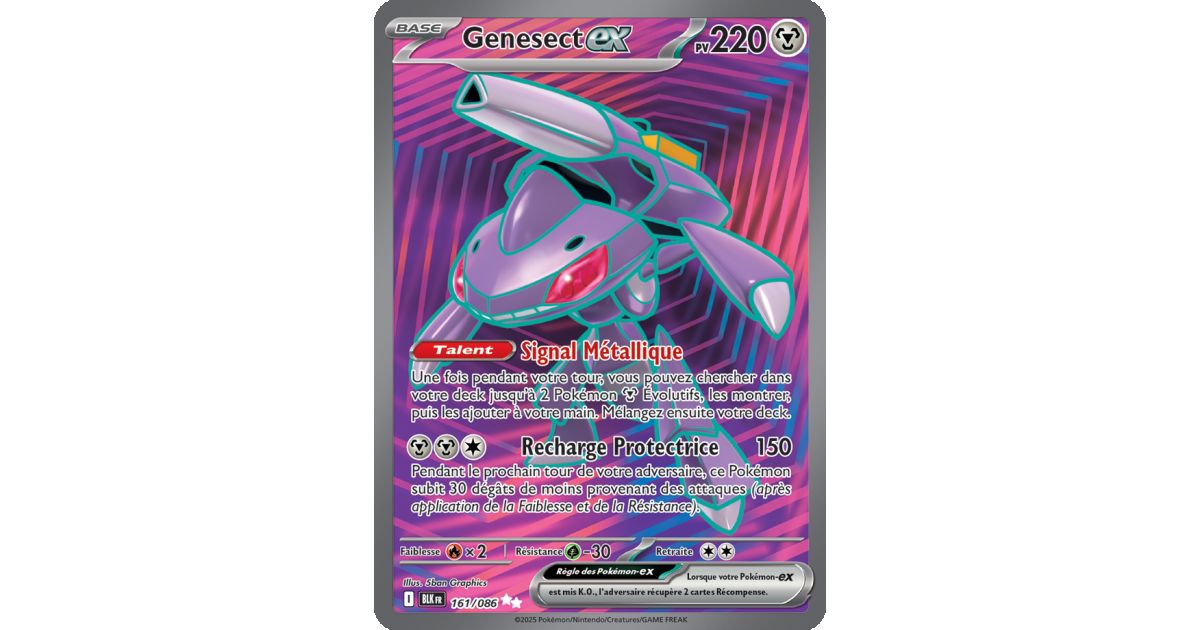 Genesect-ex - Ultra Rare 161/86 - Scarlet and Purple 10.5 Black ...