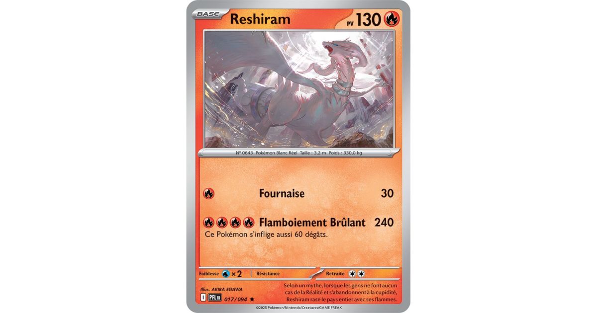 Reshiram - Holo Rare 17/94 - Mega Evolution 2 Phantasmagorical Flames ...